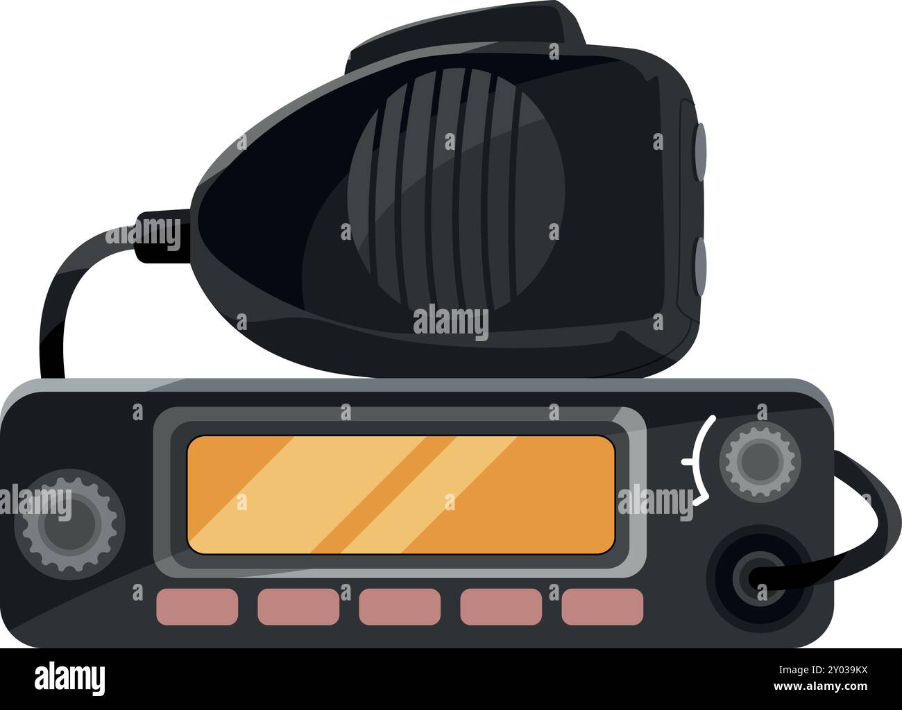 Radio transceiver cartoon icon. Police transmitter device Stock Vector ...
