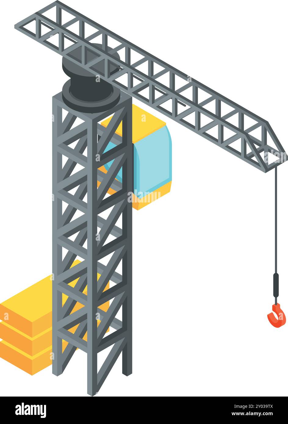 Crane building machine isometric Stock Vector Images - Alamy
