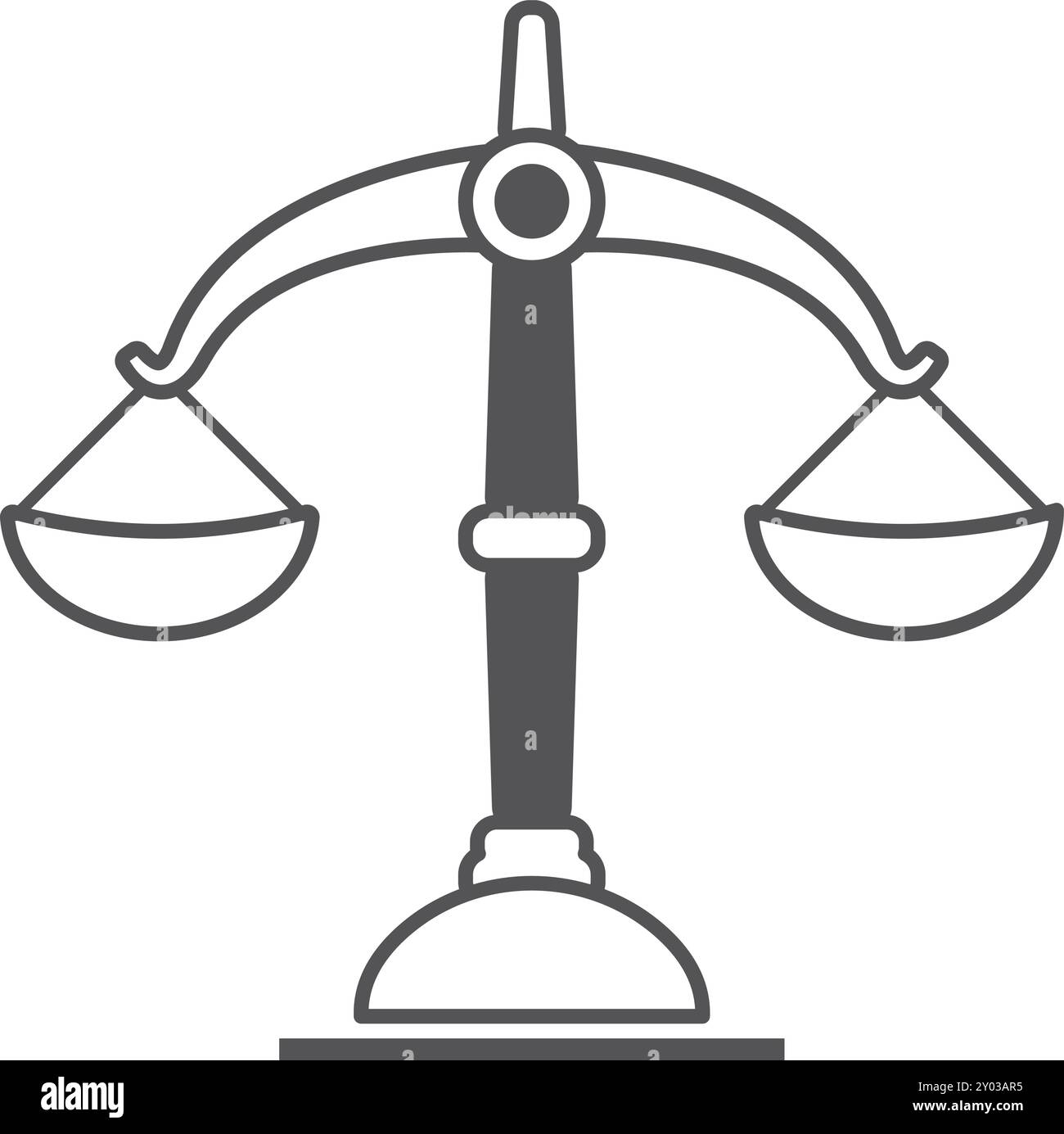 Ancient scales line icon. Justice black symbol Stock Vector Image & Art ...