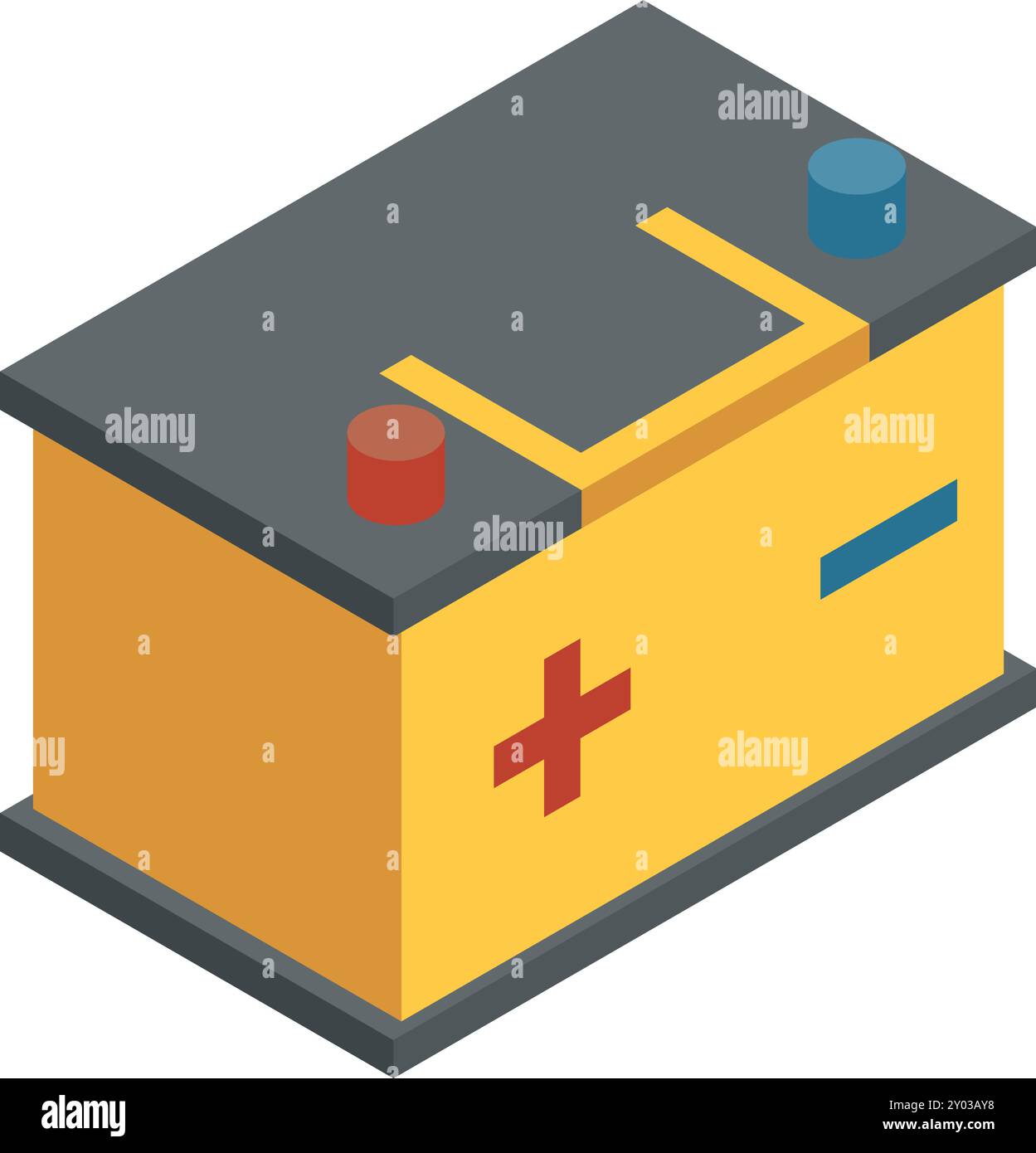 Car accumulator isometric icon. Electric power cell Stock Vector Image ...