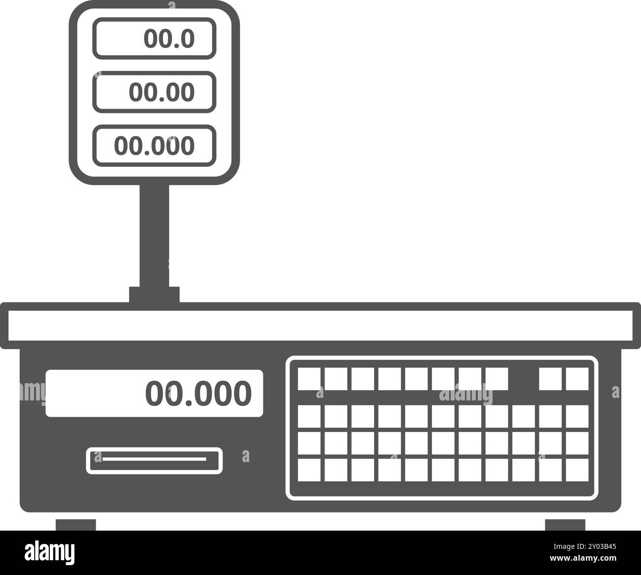 Store weight scale black icon. Retail tool Stock Vector Image & Art - Alamy