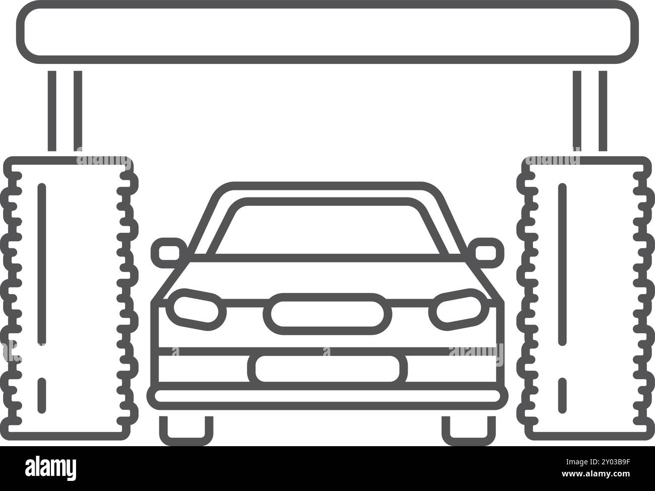 Automatic car wash line icon. Transport cleaning Stock Vector Image ...