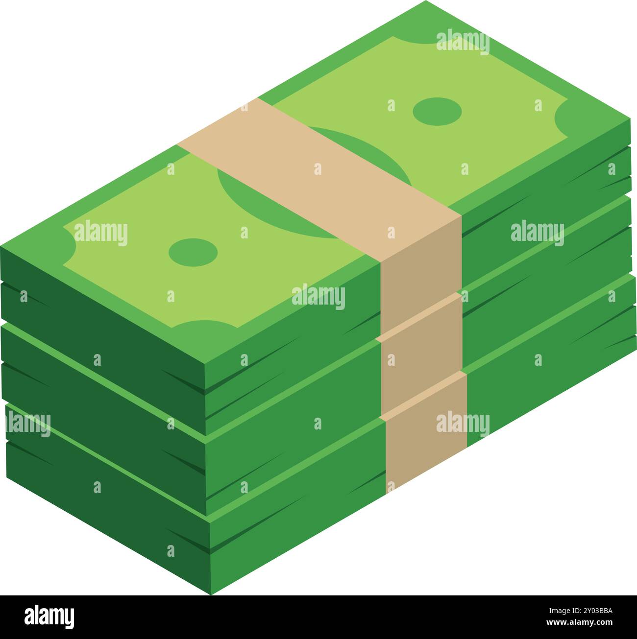 Money stack. Green dollar bill pack icon Stock Vector Image & Art - Alamy
