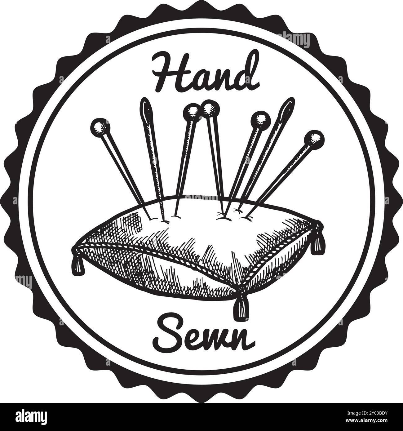 Hand sewn thread Stock Vector Images - Alamy