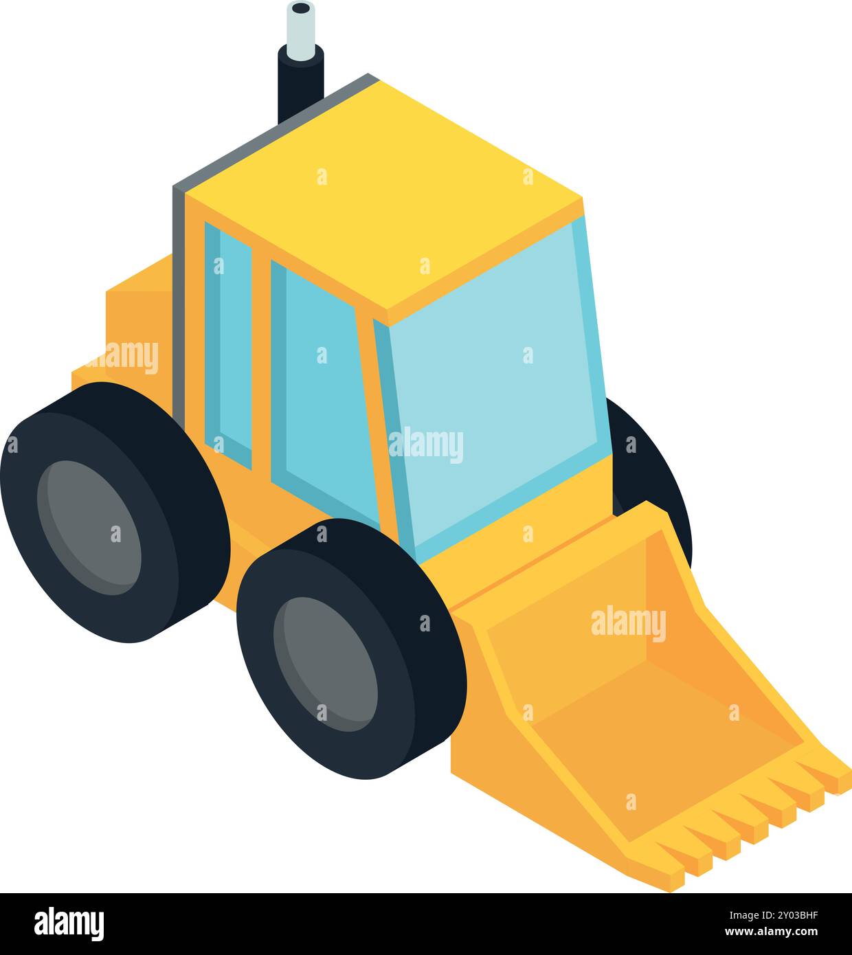Isometric big excavator icon Cut Out Stock Images & Pictures - Alamy