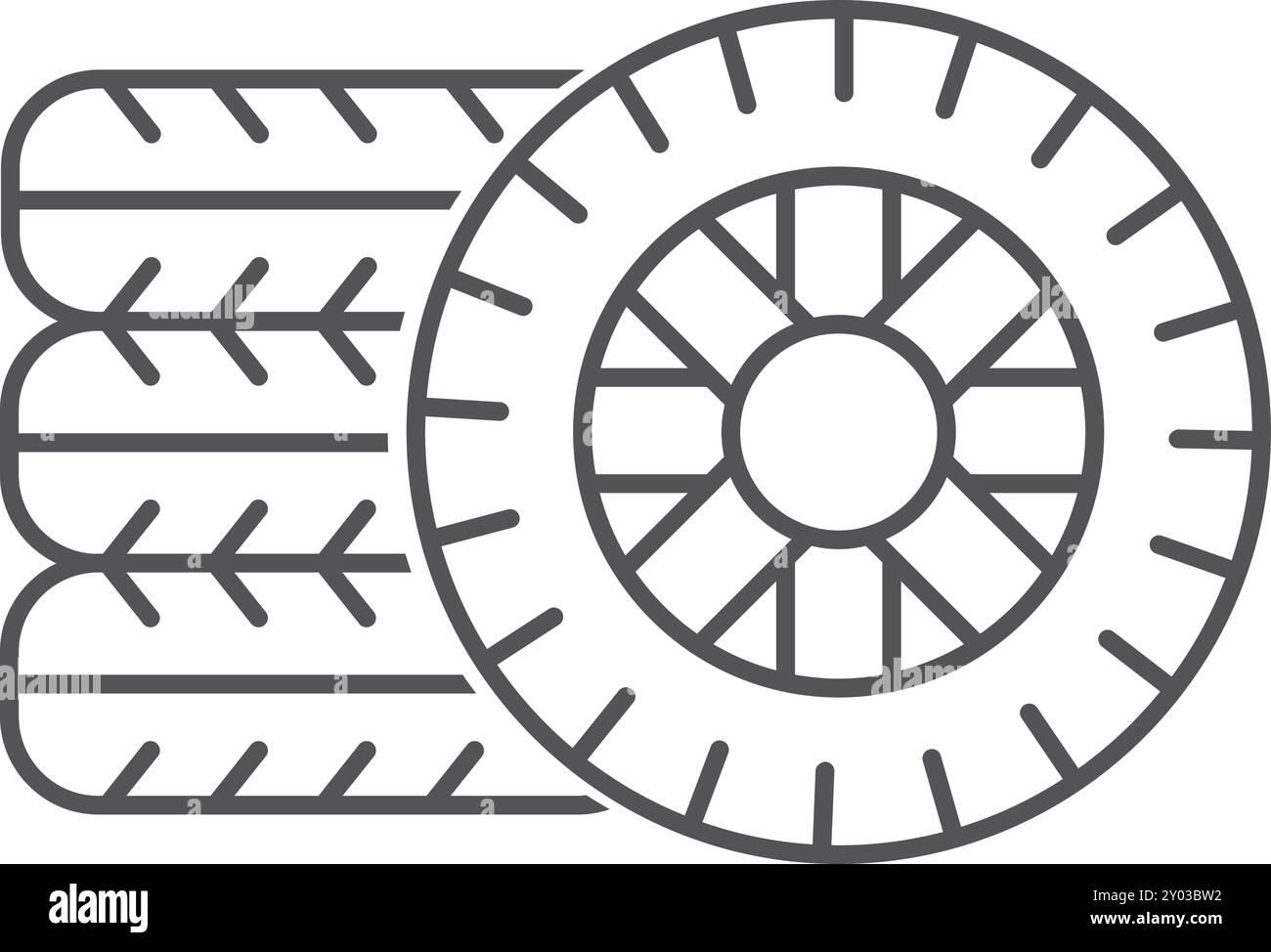 Tires line icon. Car wheels. Auto repair symbol Stock Vector Image ...