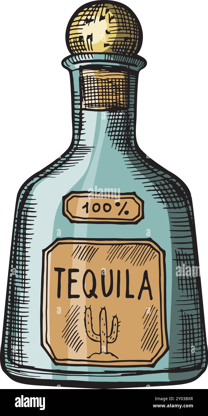 Cocktail bottle cactus glass Cut Out Stock Images & Pictures - Alamy