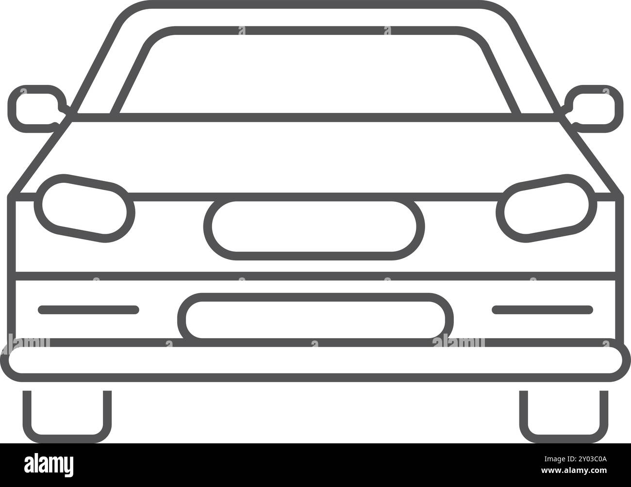 Car line icon. Auto front view symbol Stock Vector Image & Art - Alamy