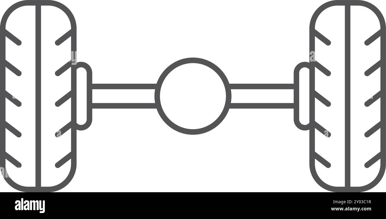 Wheel axle line icon. Car differential part Stock Vector Image & Art ...
