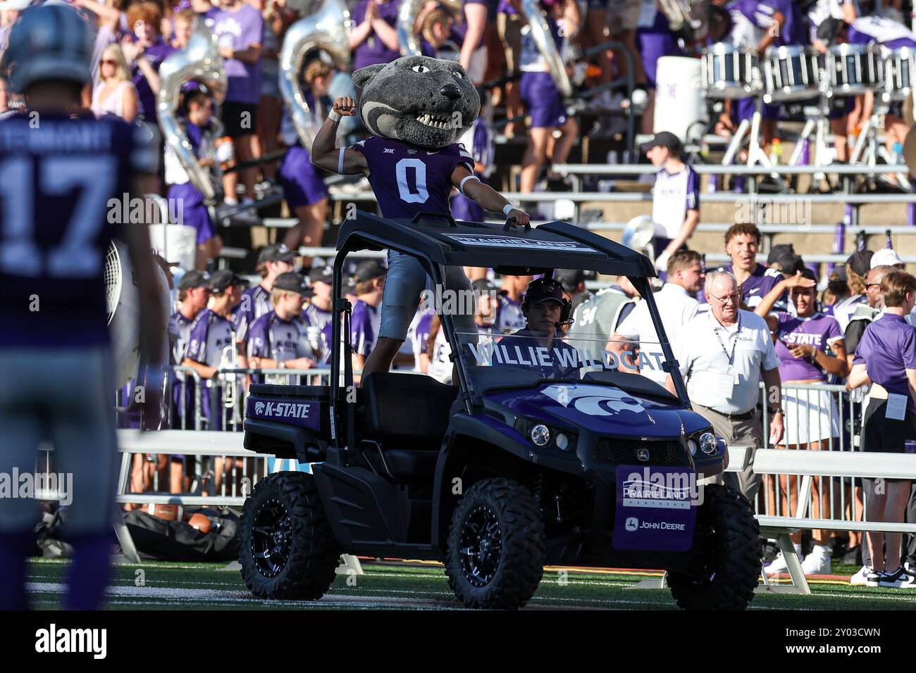August 31, 2024: Kansas State Wildcats mascot Willie the Wildcat ...