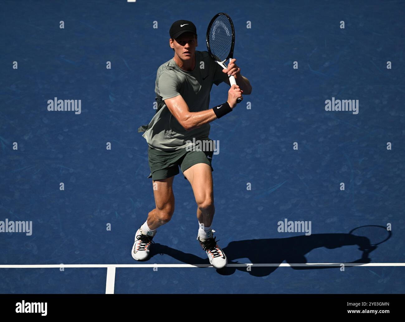 Flushing NY, USA. 30th Aug, 2024. **NO NY NEWSPAPERS** Jannik Sinner Vs Christopher O'Connell ...