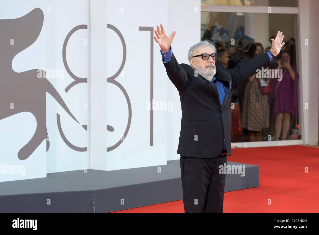 Venice Lido, Italy. 31st Aug, 2024. Gianni Amelio attends the red ...