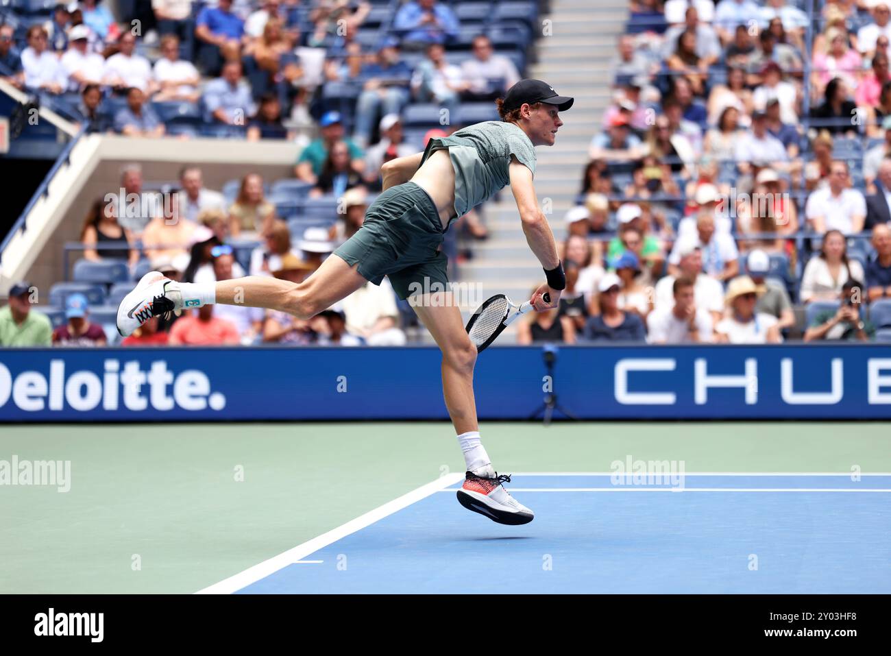 29 August 2024, Flushing Meadows, US Open: Jannik Sinner of Italy in ...