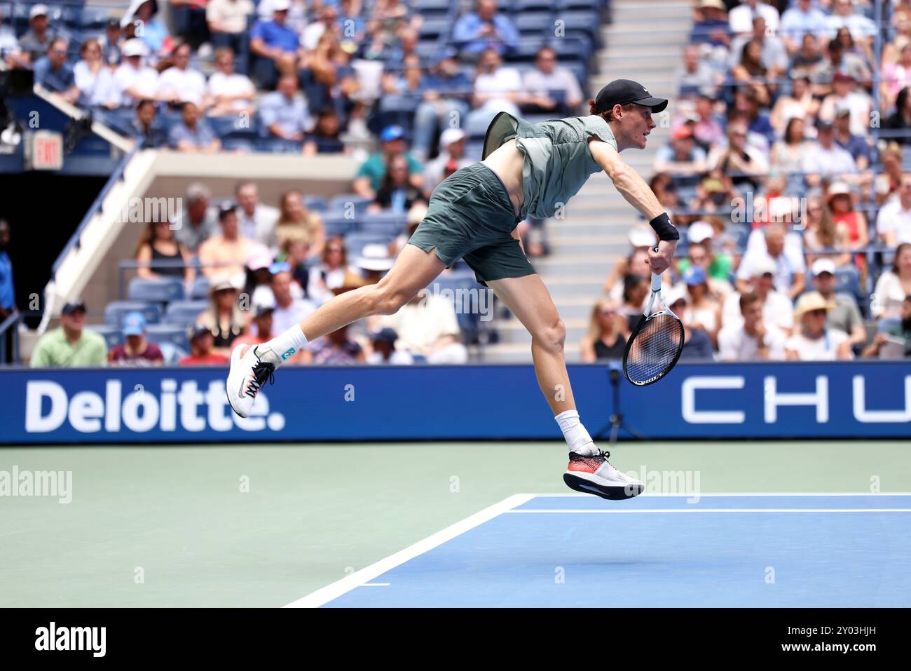 29 August 2024, Flushing Meadows, US Open: Jannik Sinner of Italy in ...