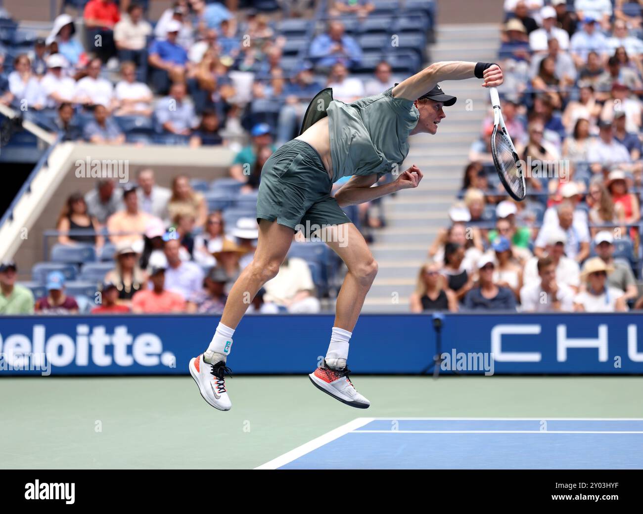 29 August 2024, Flushing Meadows, US Open: Jannik Sinner of Italy in ...