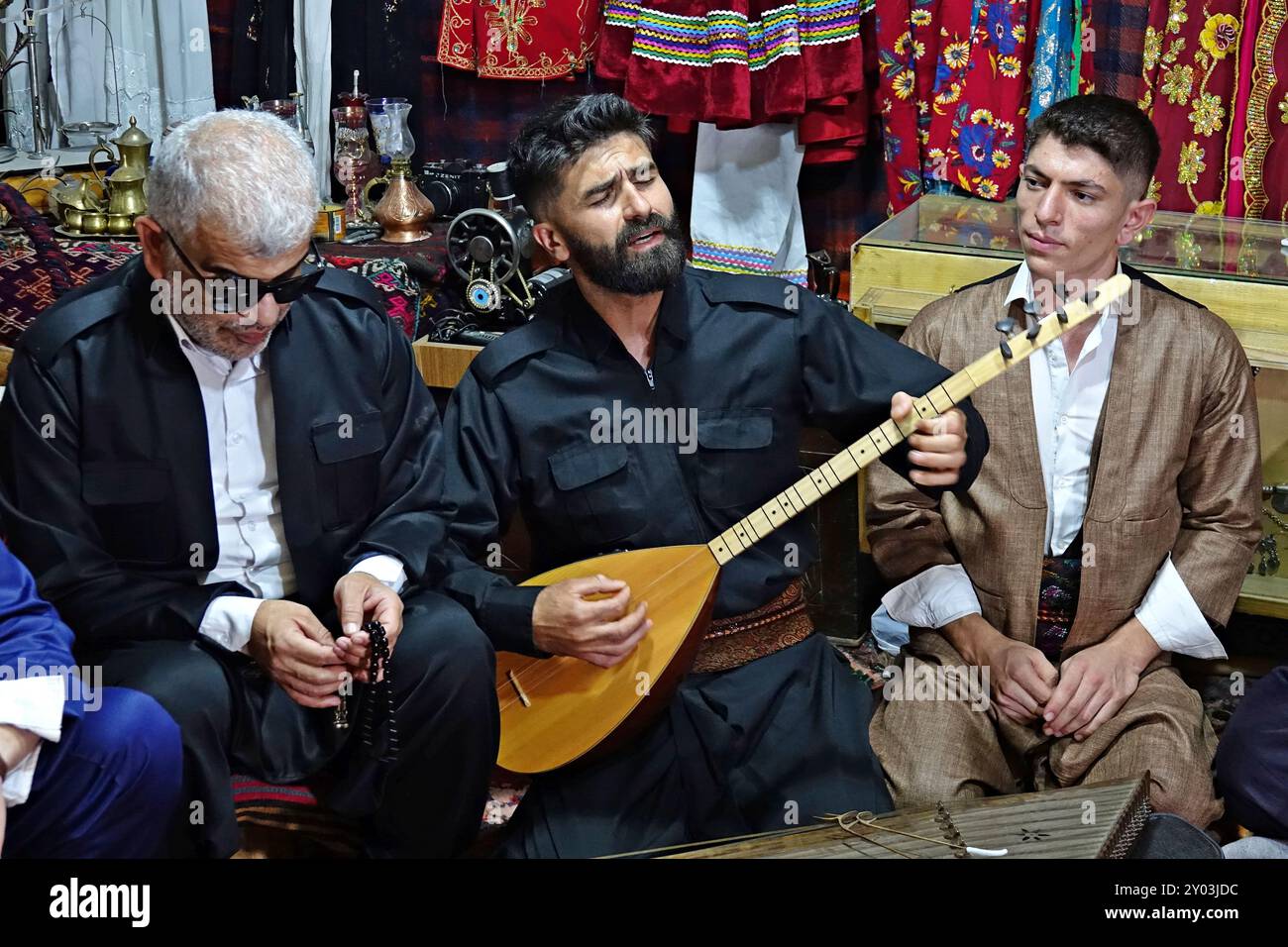 Classical Kurdish music singer Emrah Alturk (M) seen singing during the ...