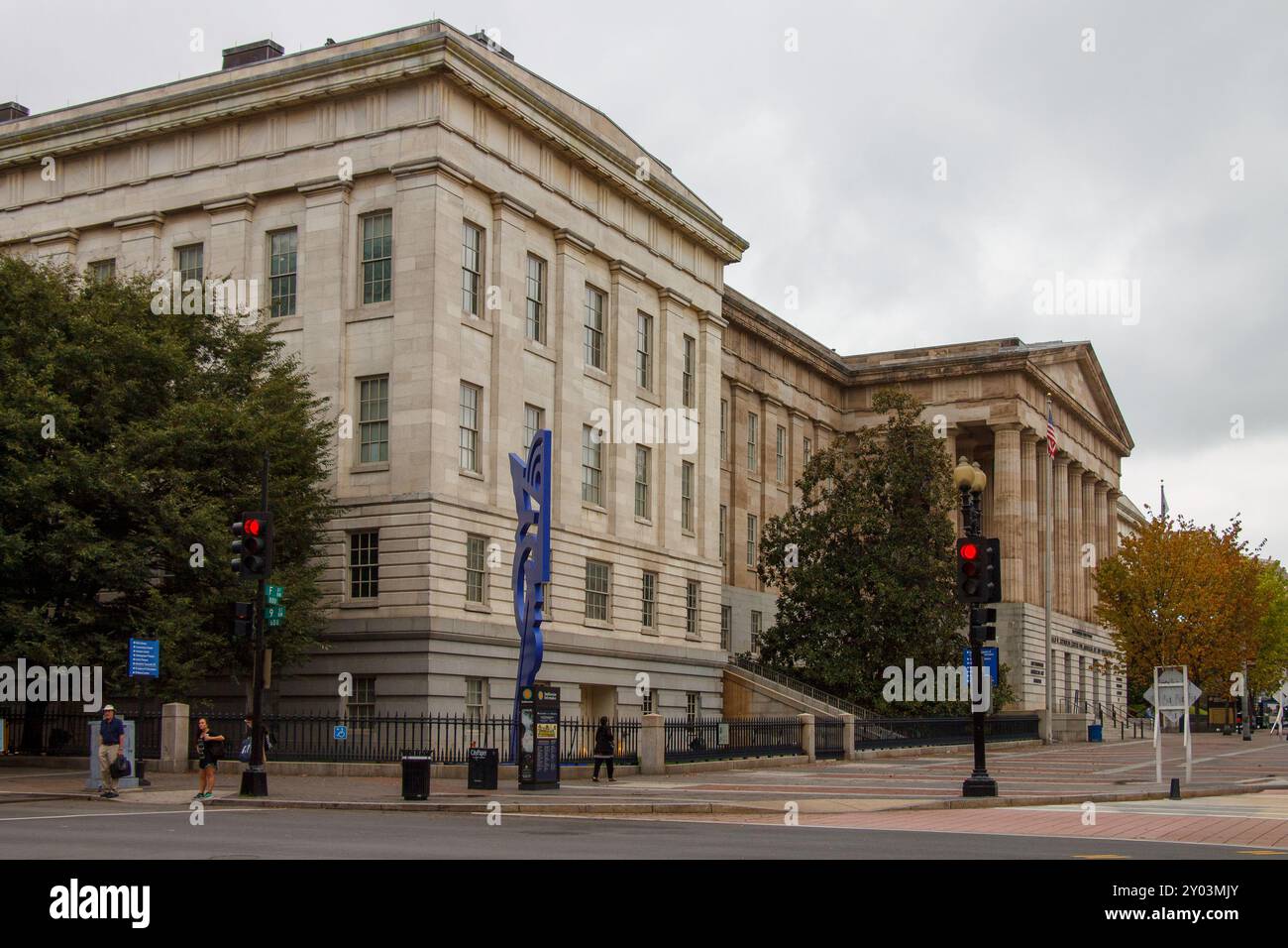 The facade of the National Portrait Gallery in Downtown Washington DC ...
