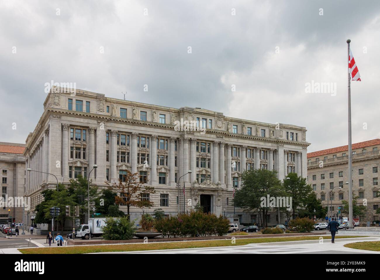 The facade of the classic John Wilson Building Downtown Washington DC ...