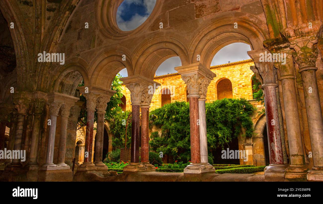 Fontfroide Abbey or Abbaye de Fontfroide is monastery in France gothic ...
