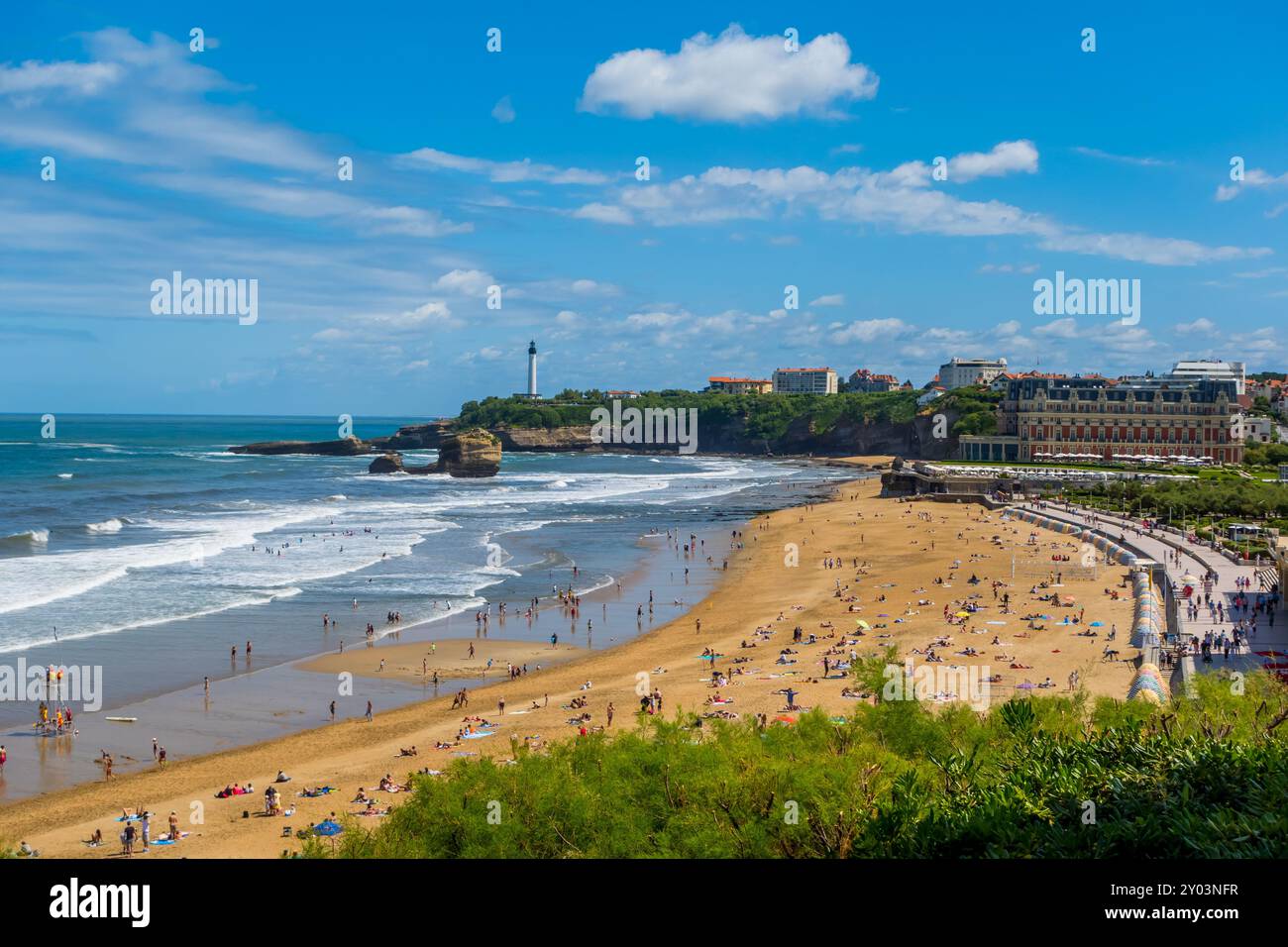 The Great Beach (La Grande Plage) in Biarritz, France Stock Photo - Alamy