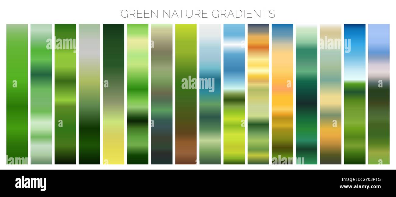 Green Nature Gradient Color Swatch Set Stock Vector Image & Art - Alamy