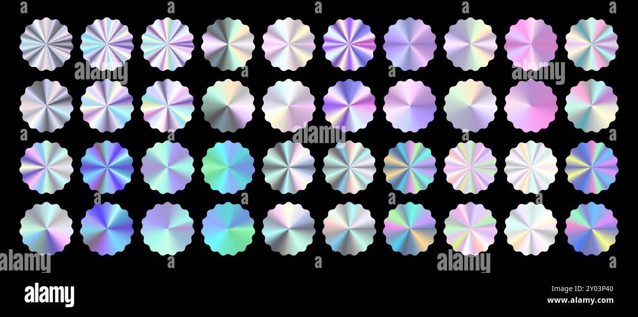 Hologram Color Badge Set Stock Vector Image & Art - Alamy