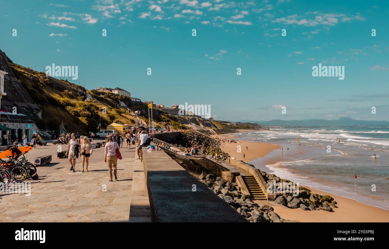 The Basque Coast Beach (Plage de la Cote des Basques) in Biarritz ...