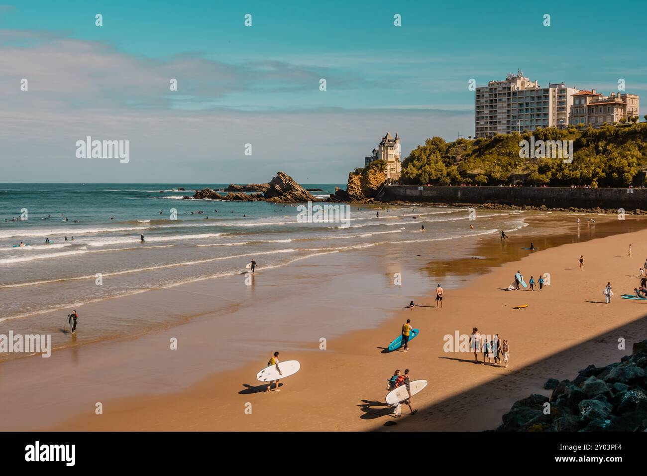 The Basque Coast Beach (Plage de la Cote des Basques) in Biarritz ...