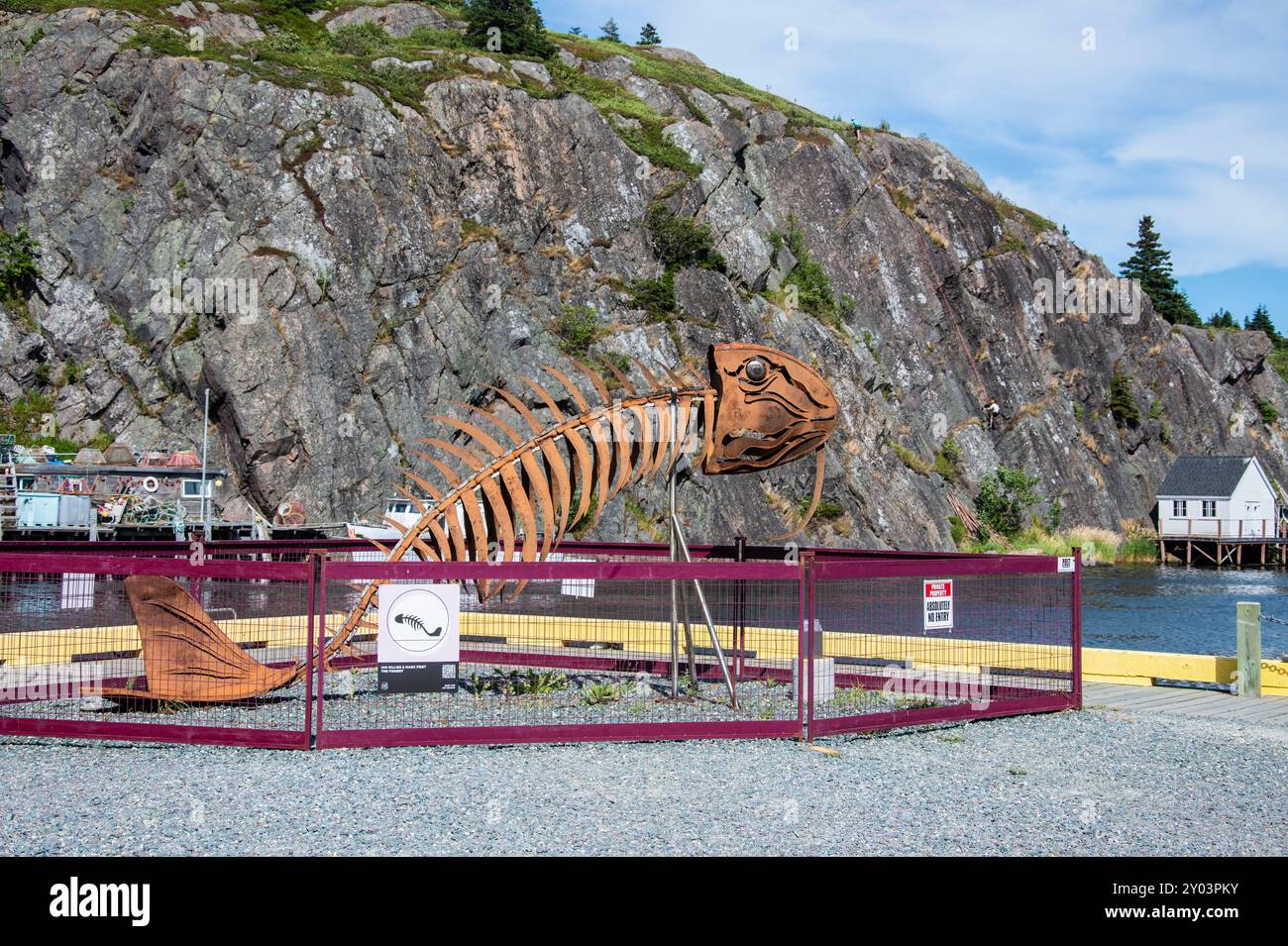 Fish bone sculpture at Quidi Vidi in St. John's, Newfoundland ...