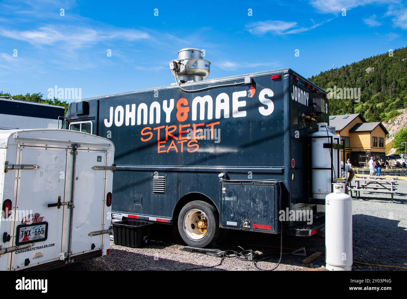 Johnny & Mae's food truck at Quidi Vidi fishing village in St. John's ...