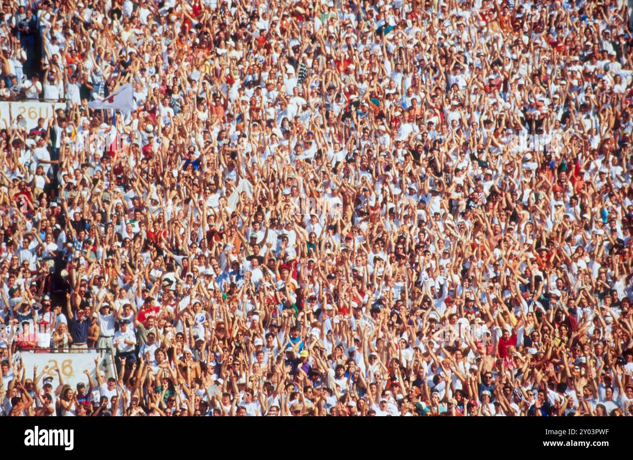 Sports crowd inside stadium at University of Texas at Austin football ...