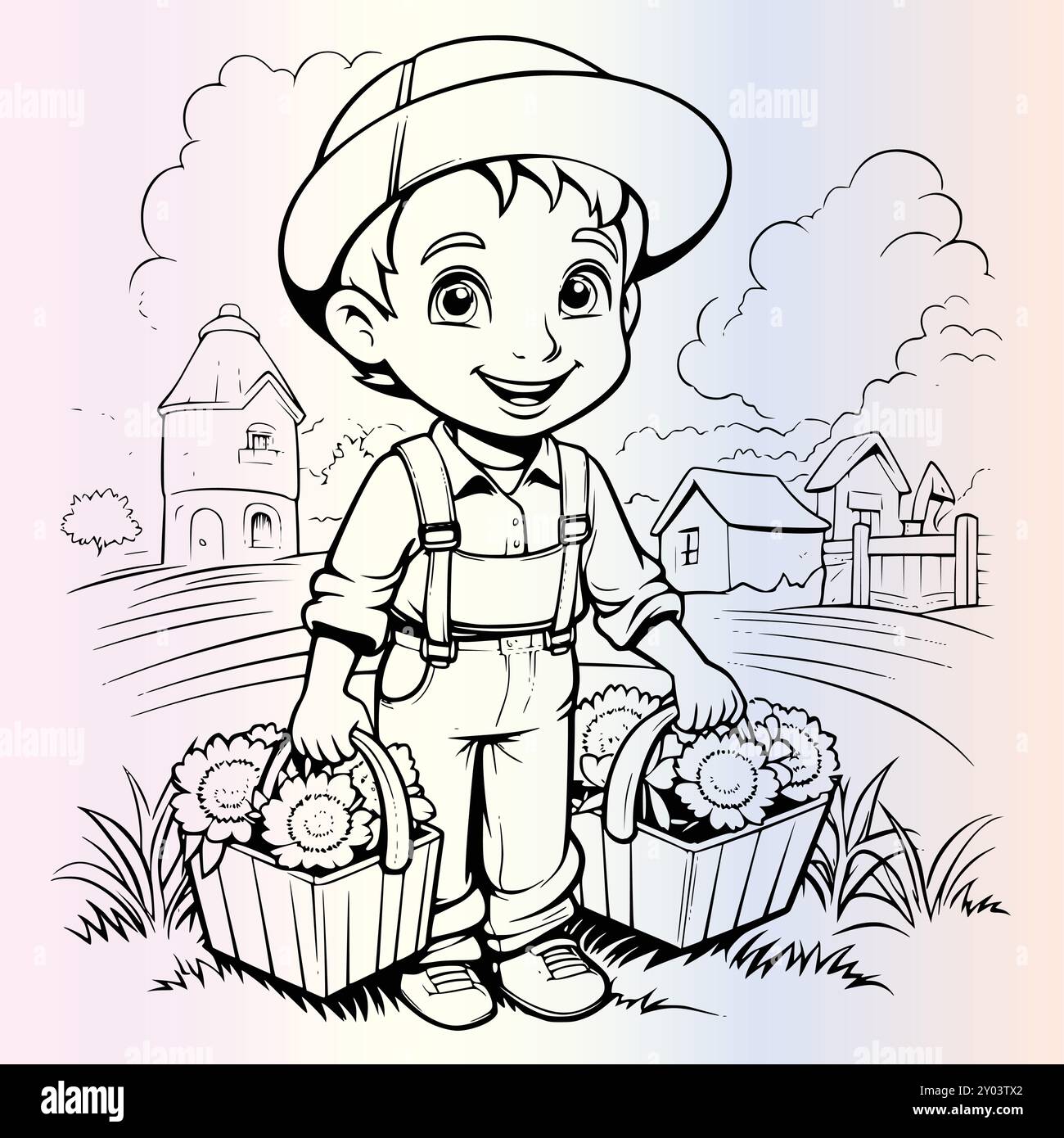 Kids Coloring Pages Drawing Pages Stock Vector Image & Art - Alamy