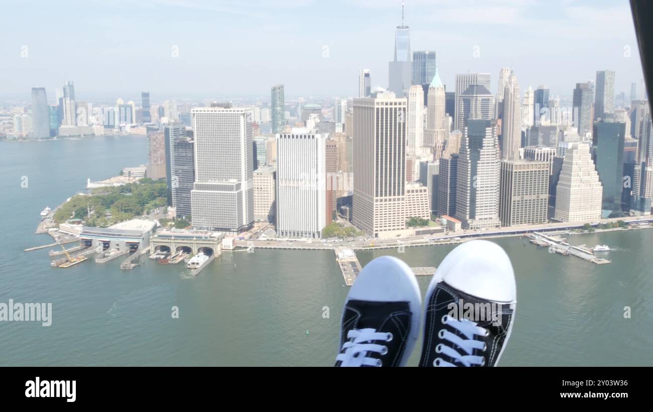 New york helicopter feet hi-res stock photography and images - Alamy