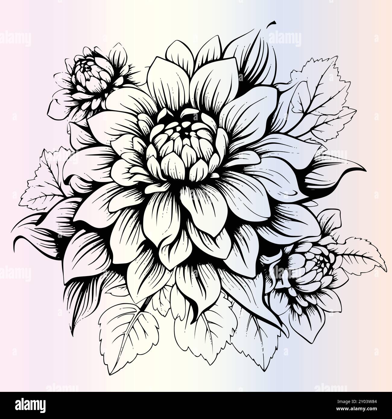Petals coloring Stock Vector Images - Alamy