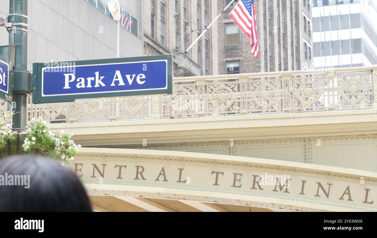 New York City Grand Central Terminal, 42 street, Park Avenue, Pershing ...