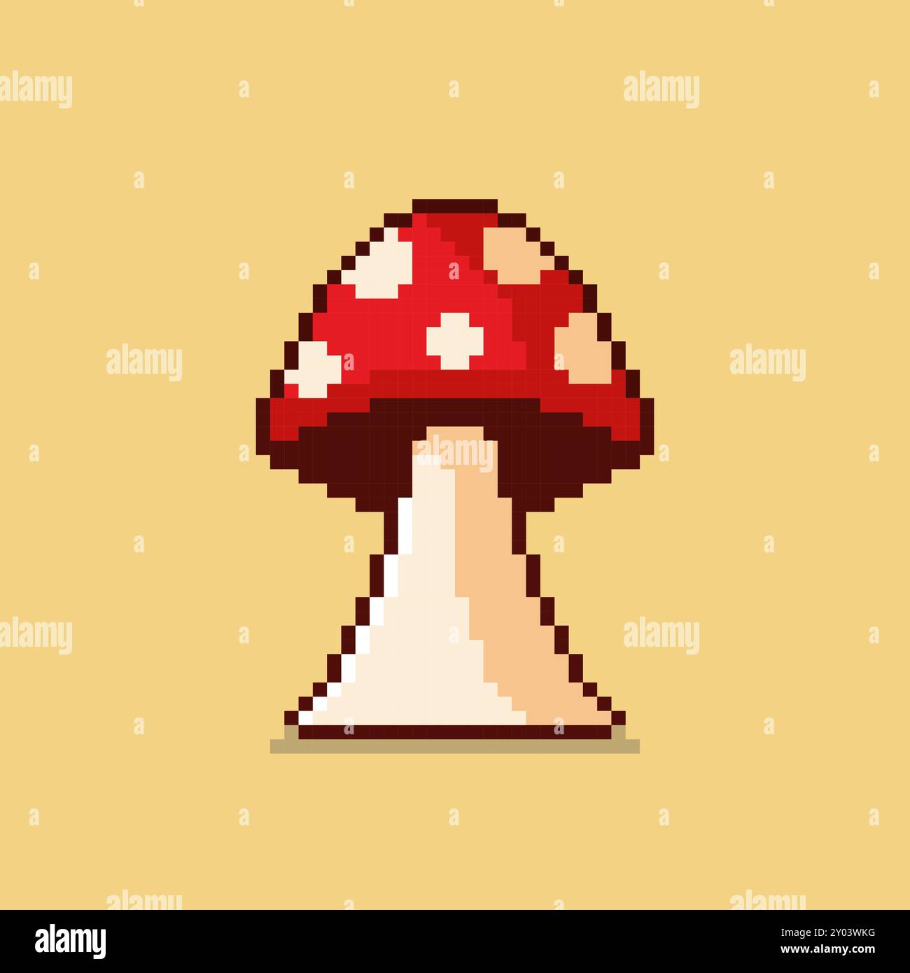 Vector Illustration of mushroom with Pixel Art Design, perfect for game ... Vector Illustration of mushroom with Pixel Art Design, perfect for game ...