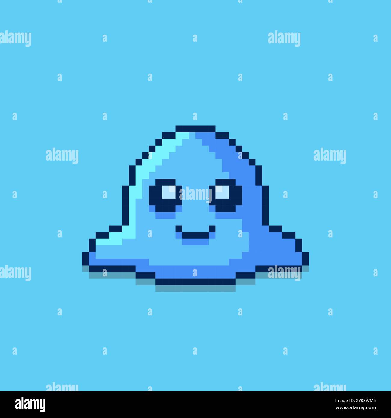 Vector Illustration of slime with Pixel Art Design, perfect for game ...