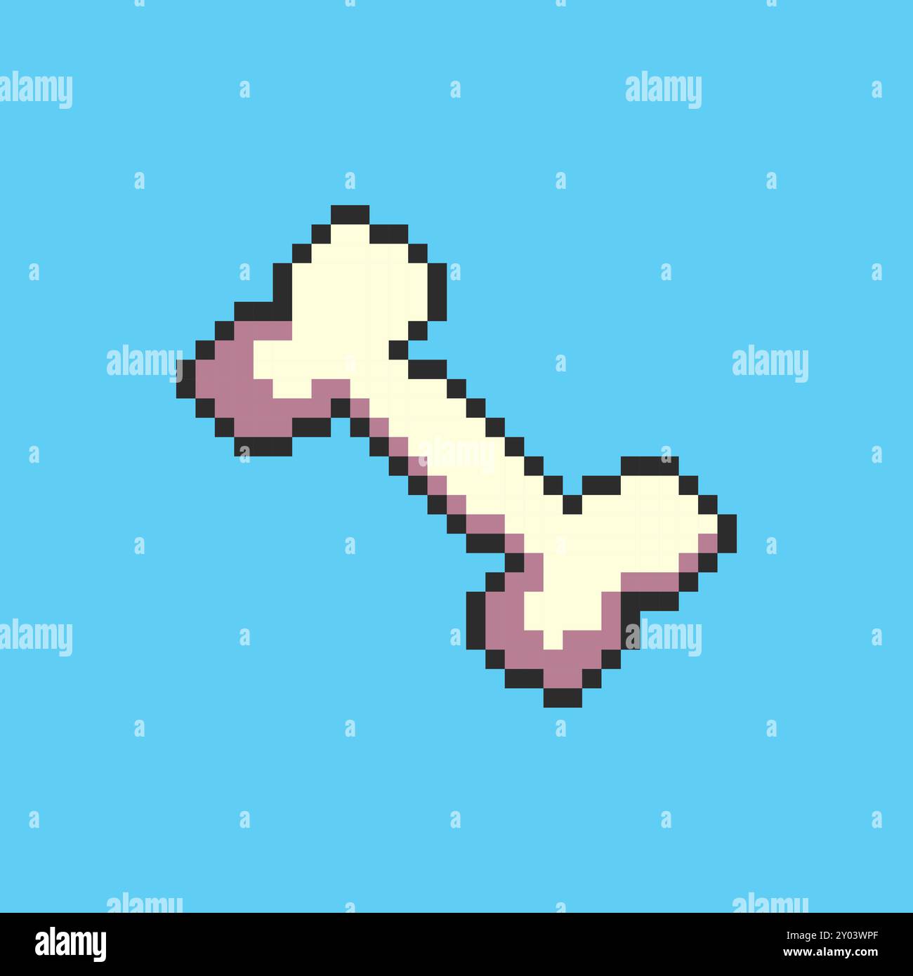 Vector Illustration of bone with Pixel Art Design, perfect for game ...