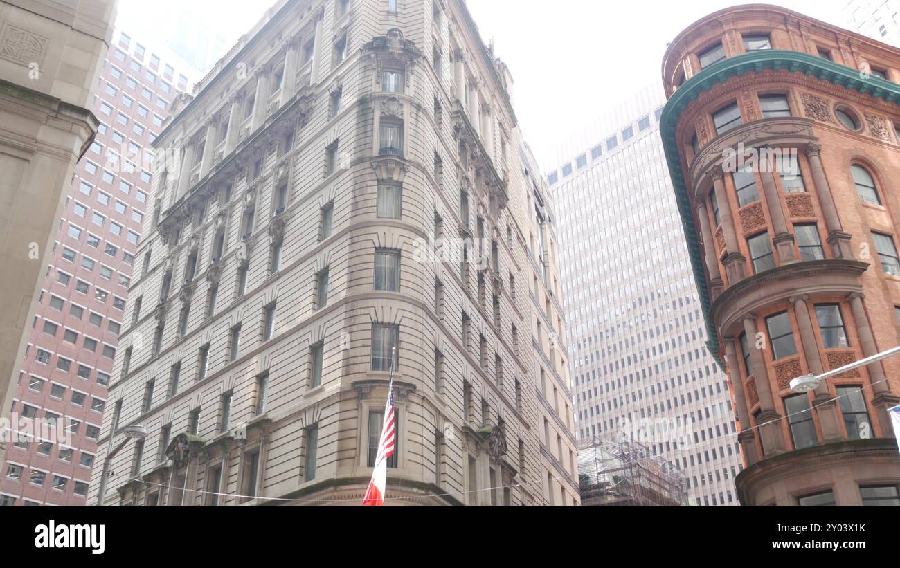 New York City Lower Manhattan, Downtown Financial District architecture ...
