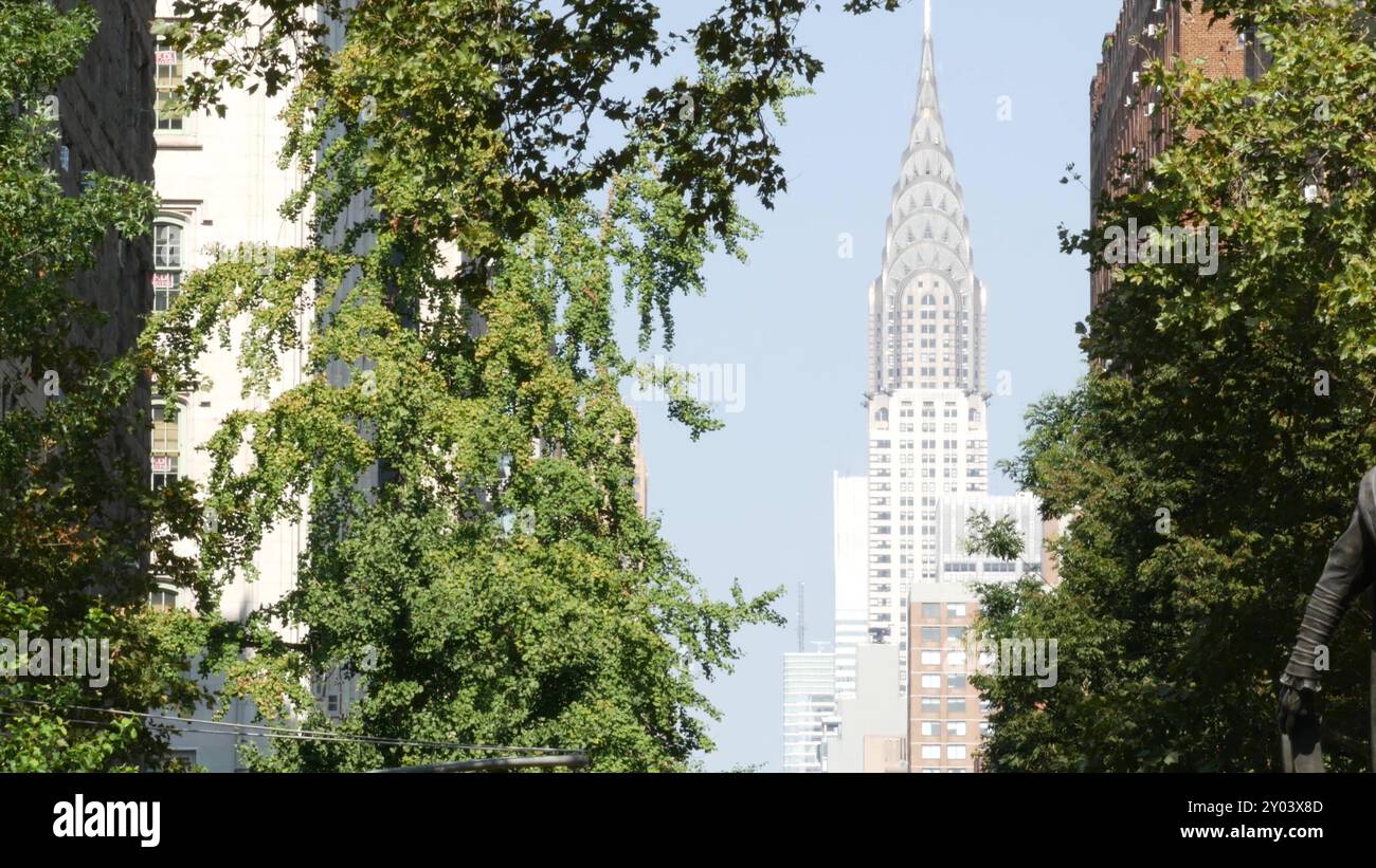 New York City Manhattan Midtown architecture. Chrysler building on 42 ...