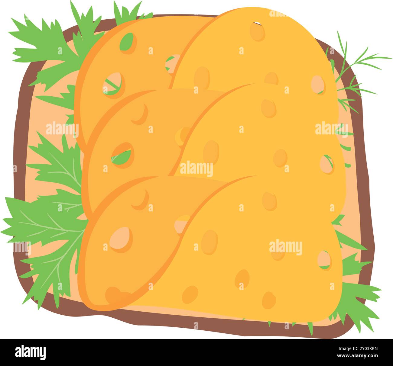 Cheese sandwich top view. Grilled toast lunch Stock Vector Image & Art ...