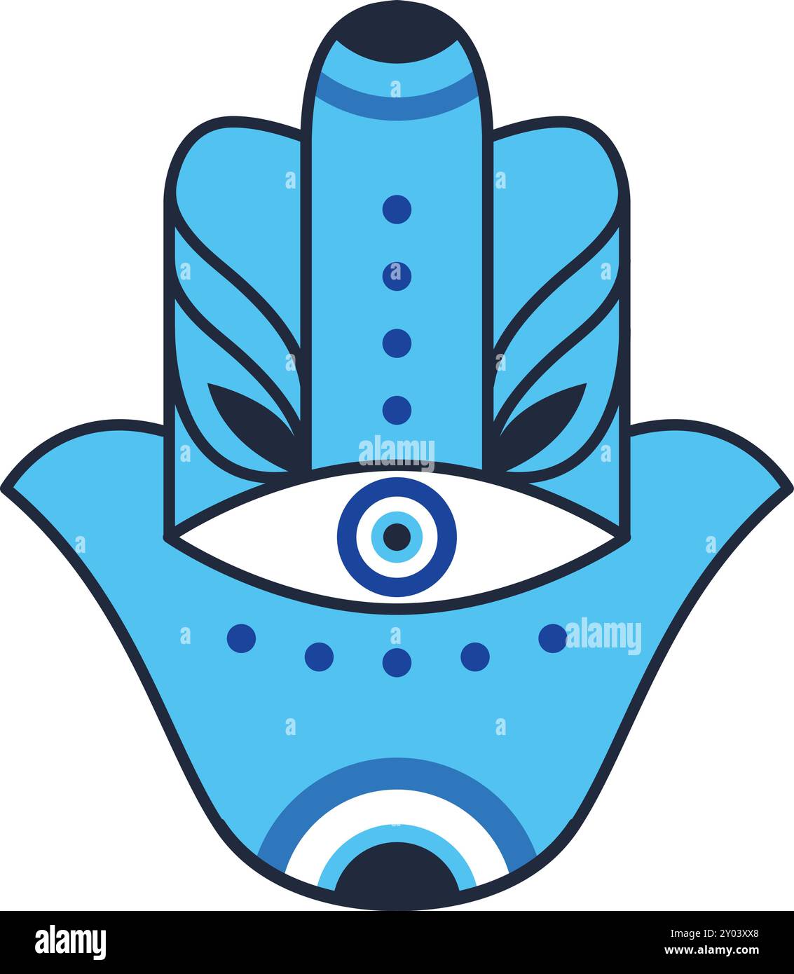 Hand with eye symbol. Tribal oracle mystery sign Stock Vector Image ...