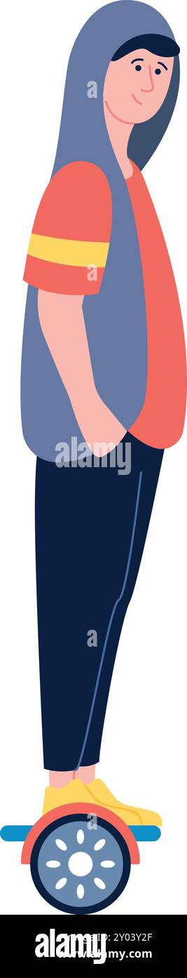 Guy on hoverboard Stock Vector Images - Alamy