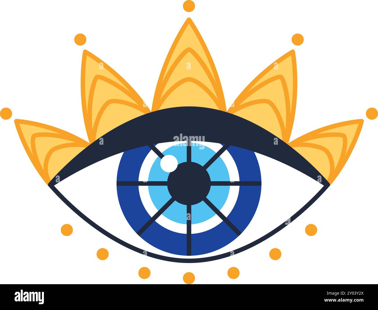Oracle symbol. Ethnic protection sign. Spiritual eye Stock Vector Image ...