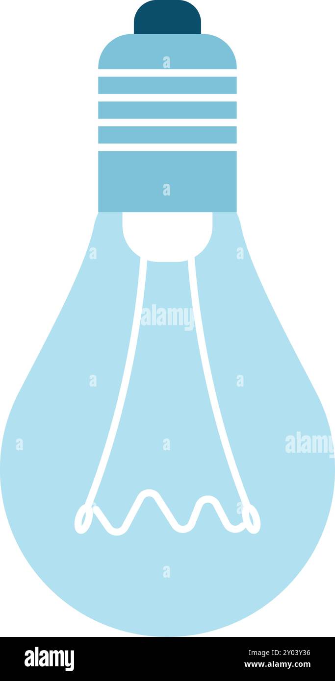 Blue lightbulb icon. Electric light power symbol Stock Vector Image ...