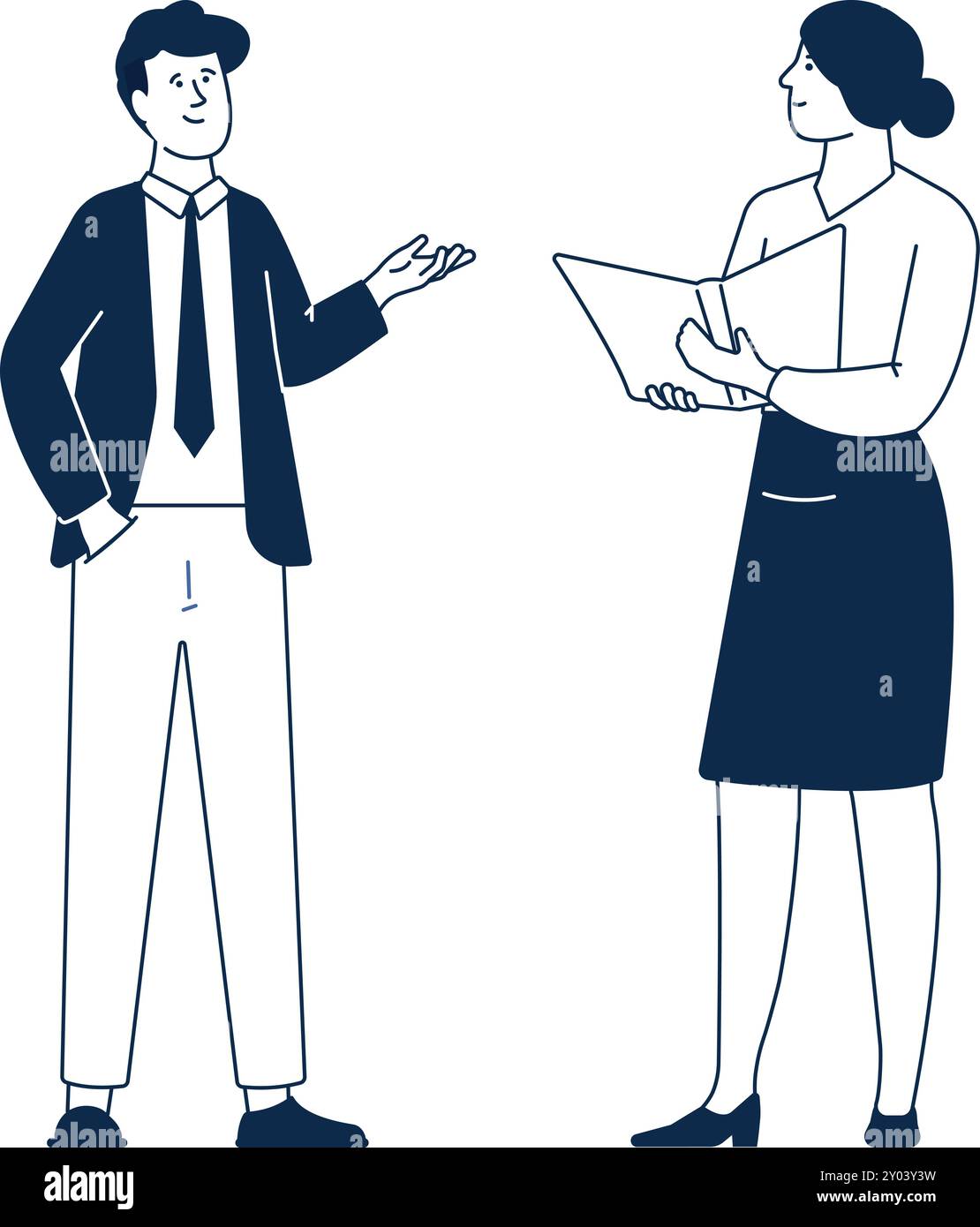 Discussion teammates Stock Vector Images - Alamy