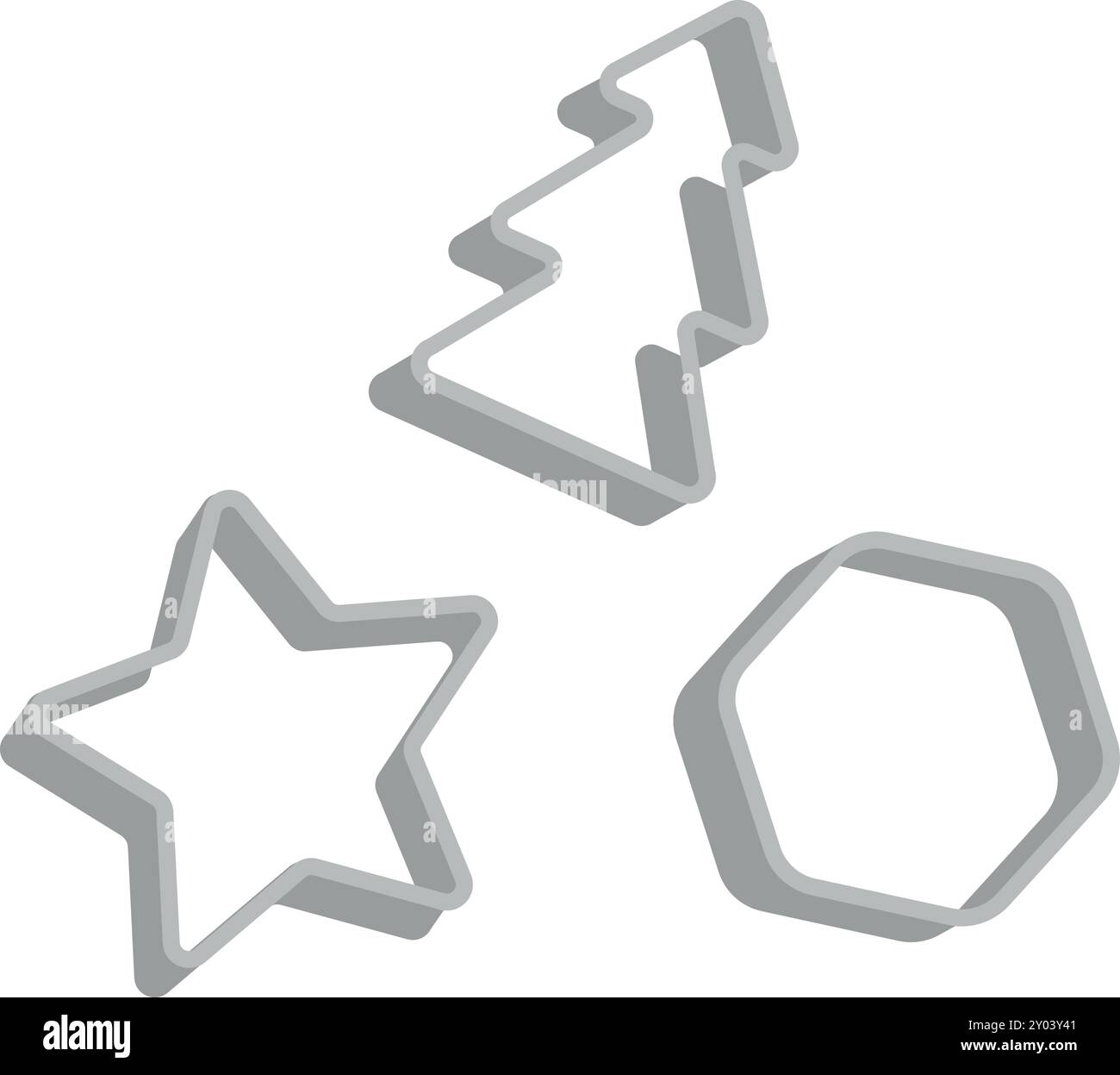 Cookie metal cutters. Bakery shape cartoon icon Stock Vector Image ...