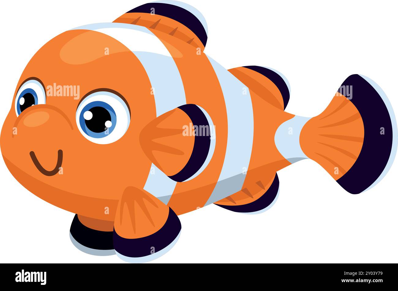 Clownfish character. Cartoon marine animal. Aquarium fish Stock Vector ...
