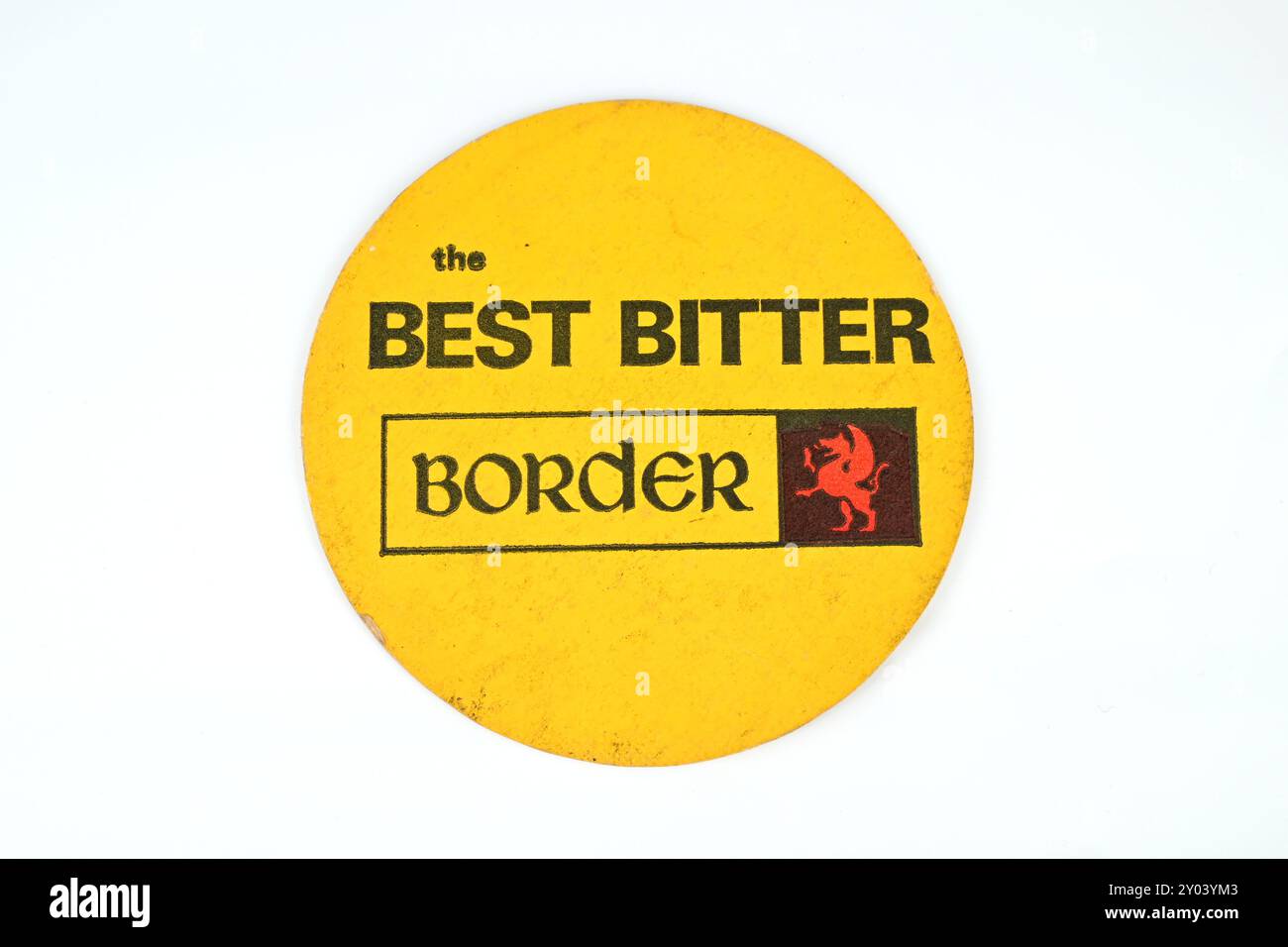 Vintage Border Bitter beer mat drink coaster on white – Wales, UK – 30 ...
