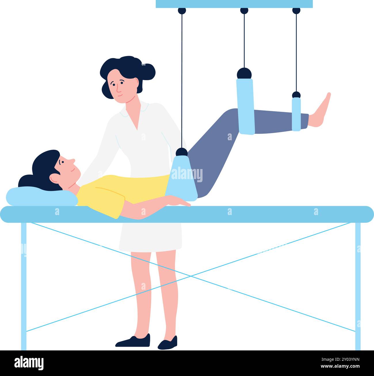 Nurse help injured woman. Trauma recovery concept Stock Vector Image ...